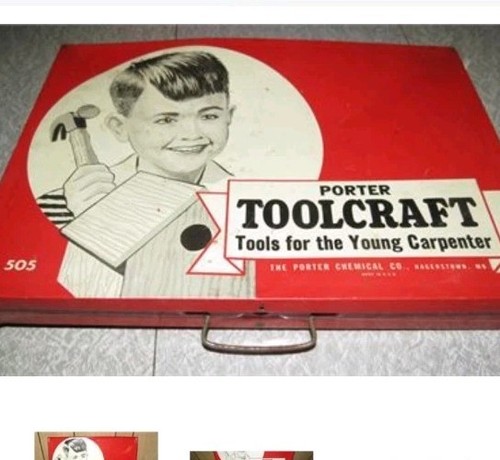 1950s PORTER TOOLCRAFT Tools For The Young Carpenter Tools Included | eBay