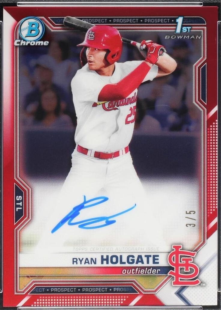 2021 Bowman Draft - Chrome Draft Pick Autographs Ryan Holgate #CDA-RH ...