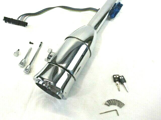 35'' Manual Tilt Steering Column W/ Key and Wheel Adapter Chrome ...