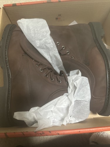 Worx By Red Wing Brown Leather Steel Toe Guard Electrical Hazard Men ...