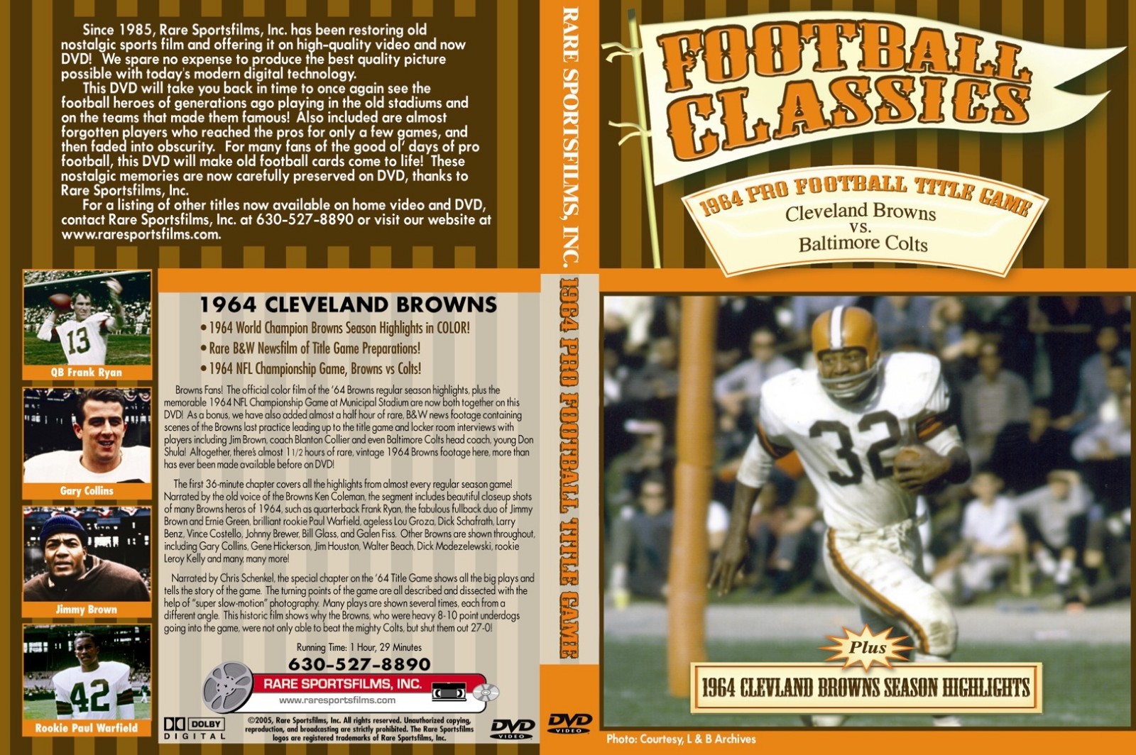 1964 Cleveland Browns Highlights and '64 NFL Championship game now on ...