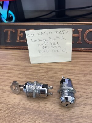 Lot of 2) Chicago Lock Switch Lock w/ 2252 One Key Fits Both AC/DC ...