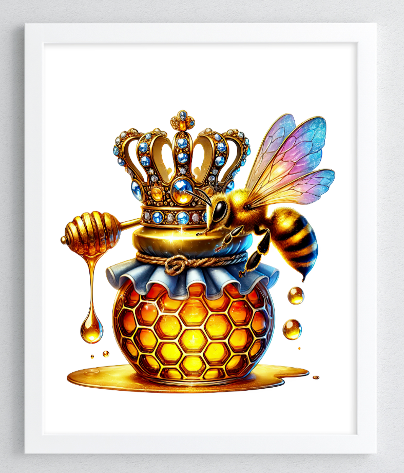 Bee Art Print, Queen Bee Wall Art Decor, Botanical Wall Art, Nature Decor #10 | eBay