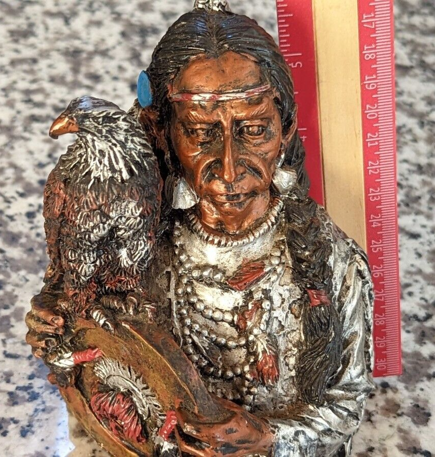 VINTAGE NATIVE AMERICAN STATUE EAGLE AMERICAN FRONTIER LIMITED EDITION ...