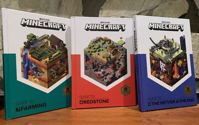 Lot of 3 Minecraft Books Mojang Official Guide To Handbooks HARDCOVER ...