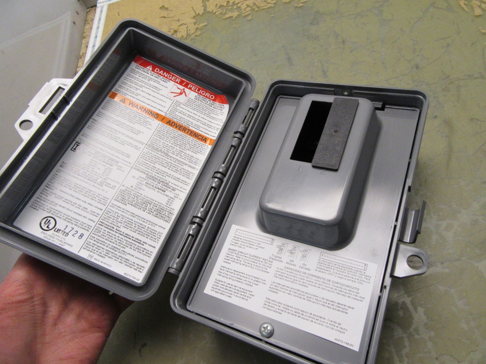 Square D Q024L60NRNM plastic load center box enclosure [4*X-28] | eBay