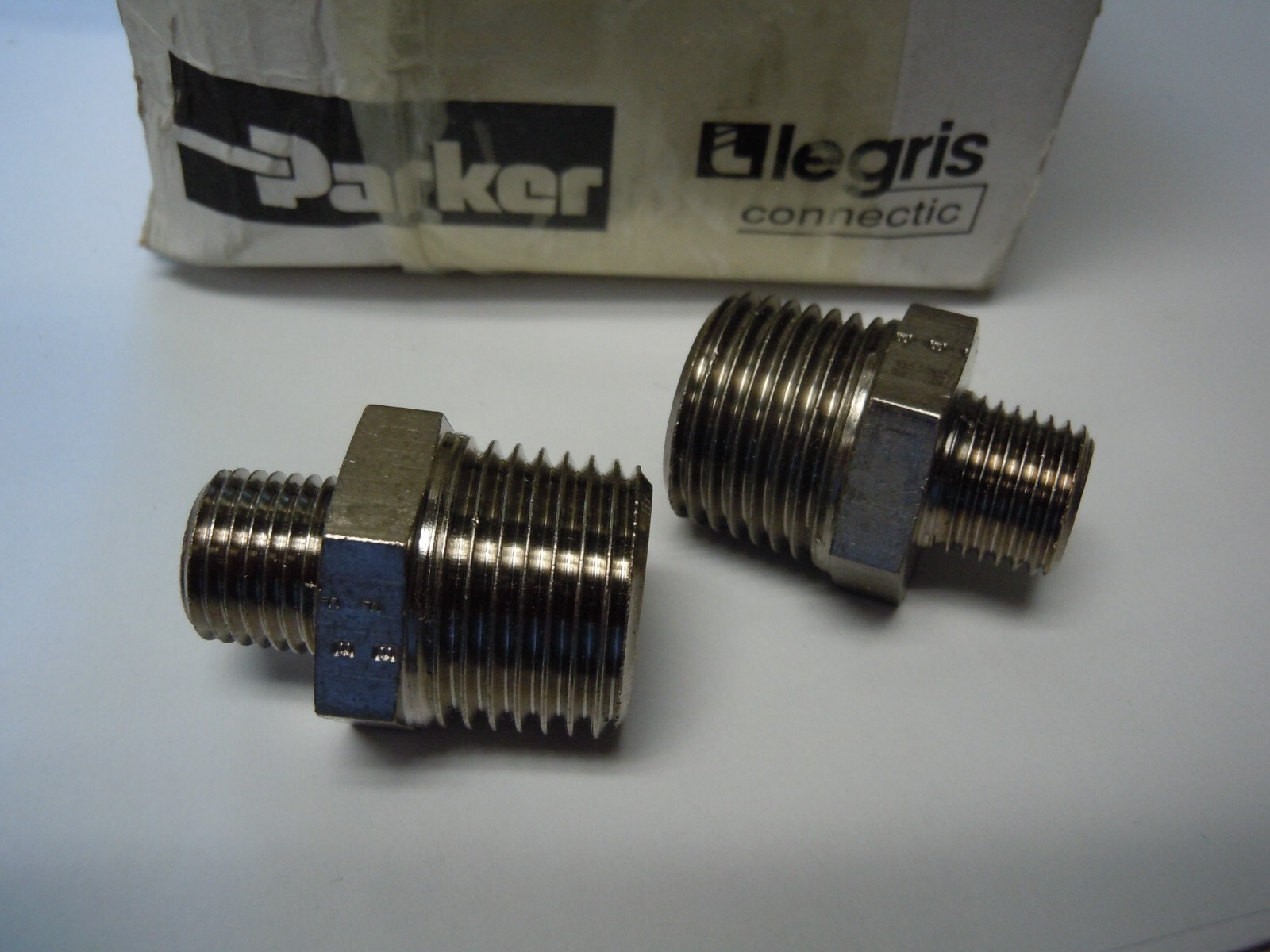 LEGRIS 0900 13 21 Male NiPltd Brass Strait Adapter 1/4BSPT x 1/2BSPT ...