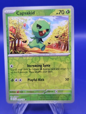 Capsakid 028/198 REVERSE HOLO Scarlet Violet Pokemon Card w TOP LOADER ...