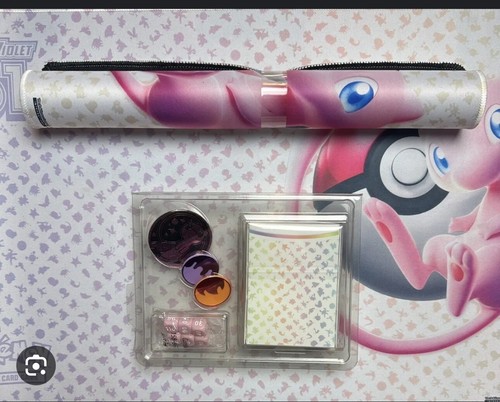 Pokemon 151 UPC Play Mat Mew Scarlet & Violet, Dice, Tokens, Deck Box ...