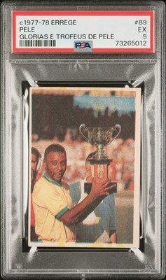 PSA 5 EX Pele 1977 Errege #89 Rare Trading Card Glorias e Trofeus de ...