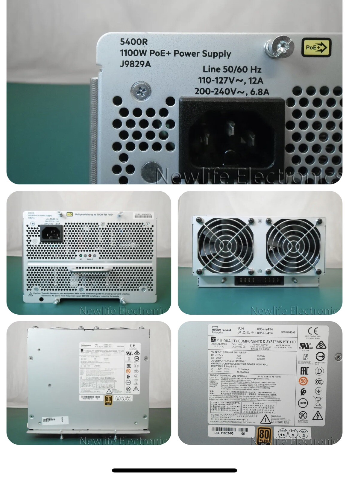 HP Procurve Switch POWER SUPPLY HPE J9829A 5400R 1100W POE+ ZL2 | eBay