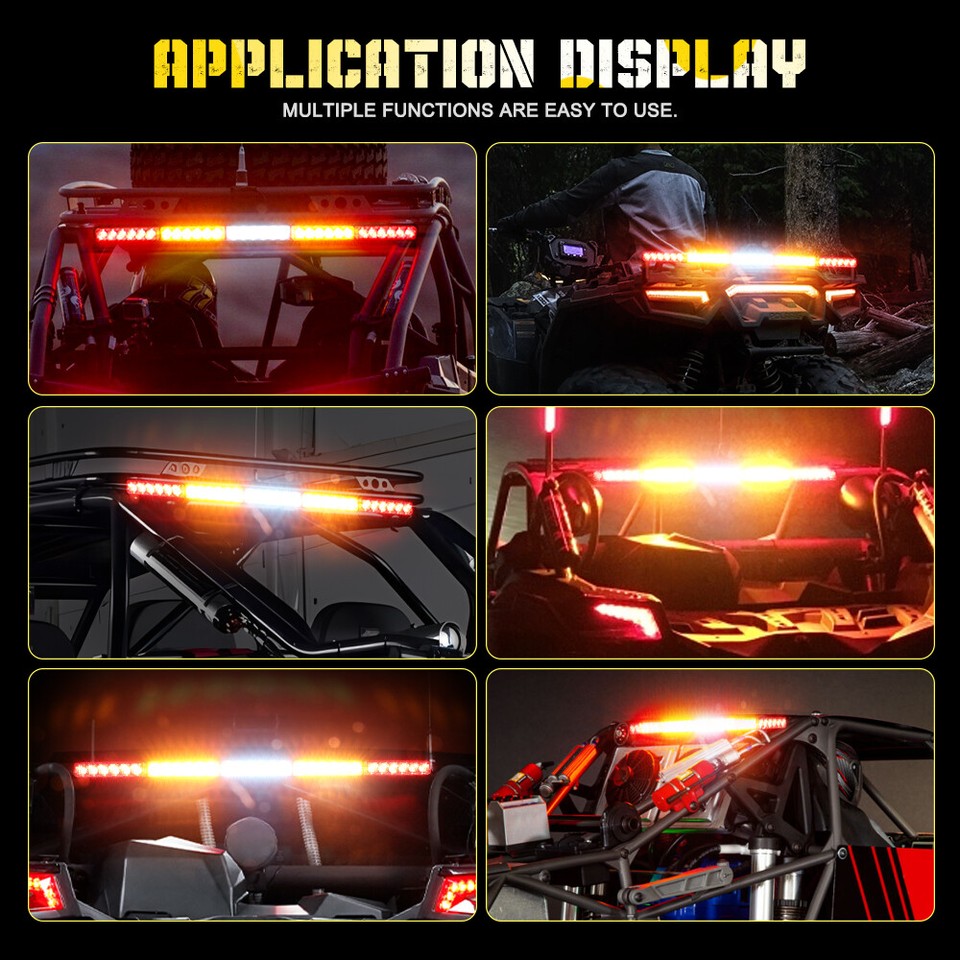 Colight 30Inch Rear Chase LED Light Bar w/ Brake Running Offroad UTV ...