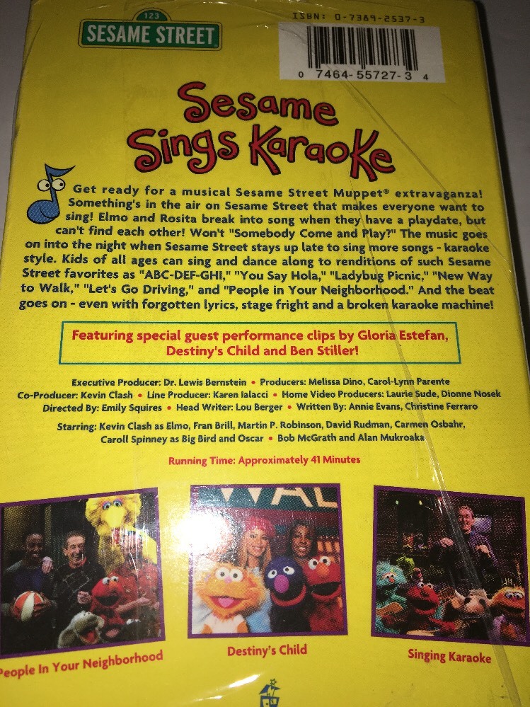 Sesame Street SESAME SINGS KARAOKE VHS VIDEO-#LV-55727-RARE VINTAGE ...