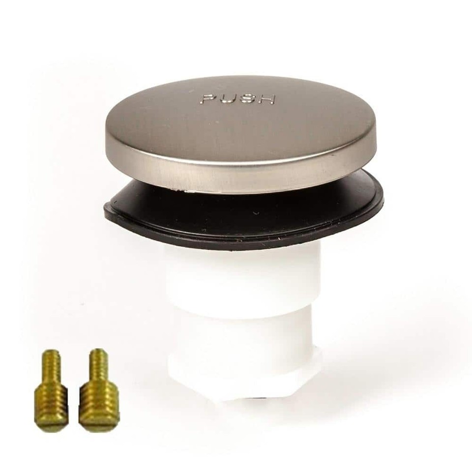Universal Tip-Toe Bathtub/Bath Tub Drain Stopper, Push Button Pop up ...