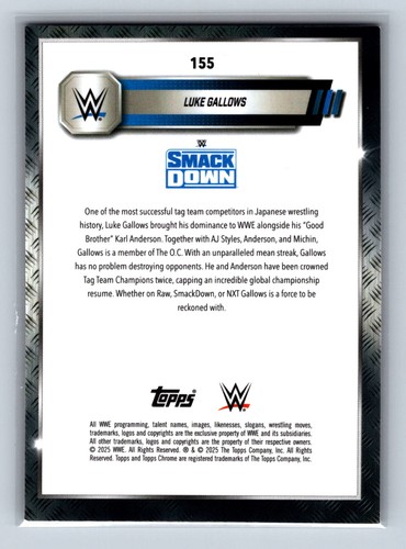 2025 Topps Chrome WWE Luke Gallows Pink Shimmer | eBay