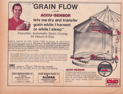 DMC Mfg Co David Mfg Co Grain Flow Accu Sensor Vintage 1983 Print Ad | eBay