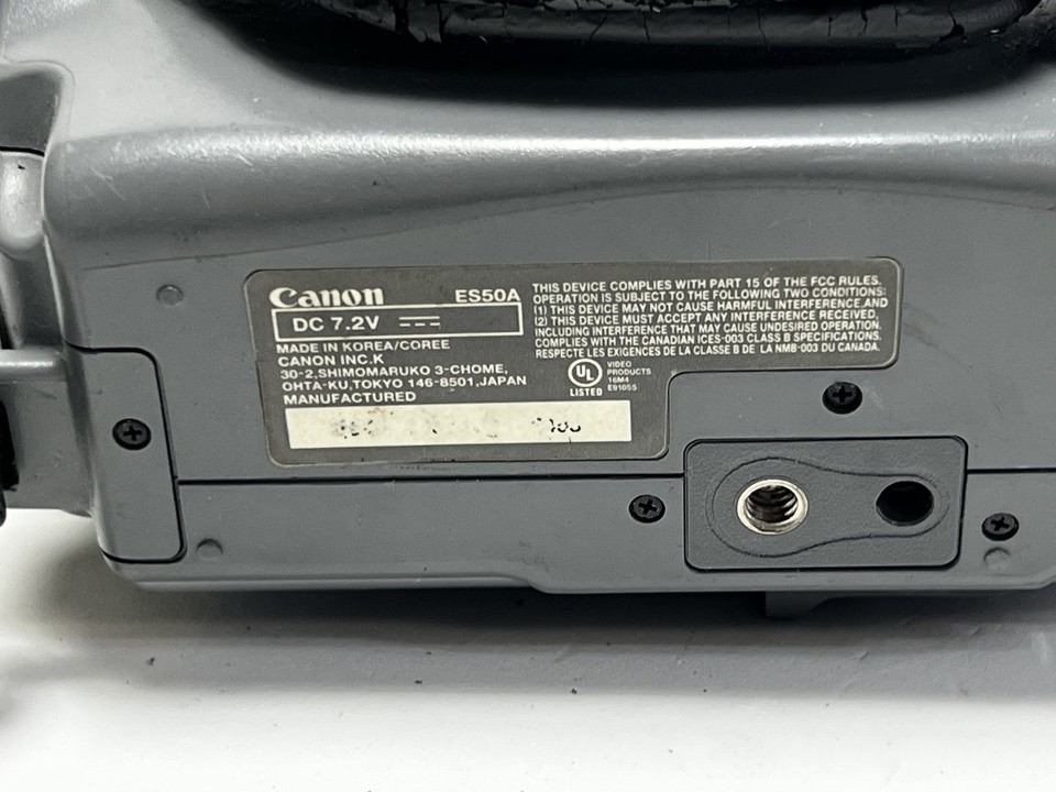 Canon ES50 ES50A 8mm Video8 Camcorder VCR Player Camera - UNTESTED | eBay