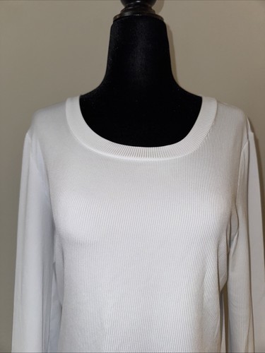 White Long Sleeve Large Blouse Pullover Polyester/Spandex | eBay