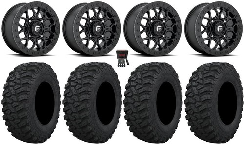 Fuel Tech Beadlock Black 15" Wheels 30" Trekker Tires Can-Am Maverick ...