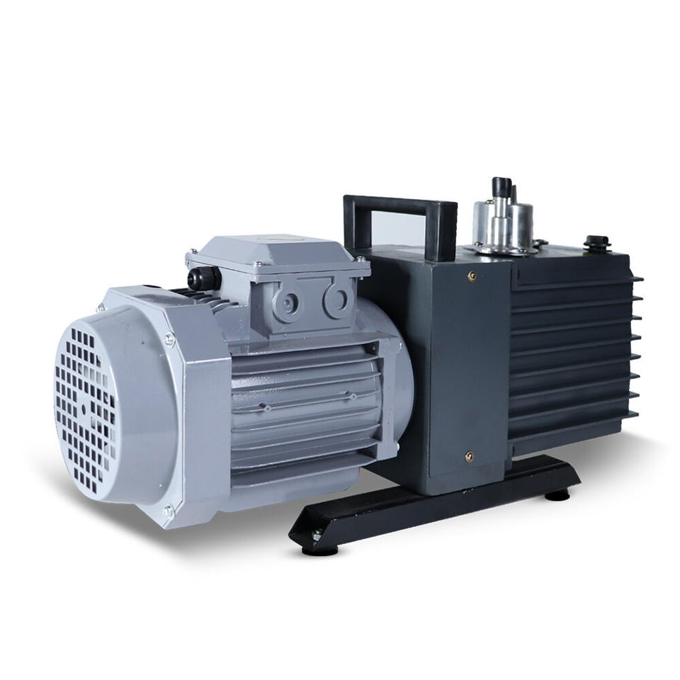 Lab Industrial 2 Stage Oil-sealed Rotary Vane Vacuum Pump 370W 0.06Pa ...