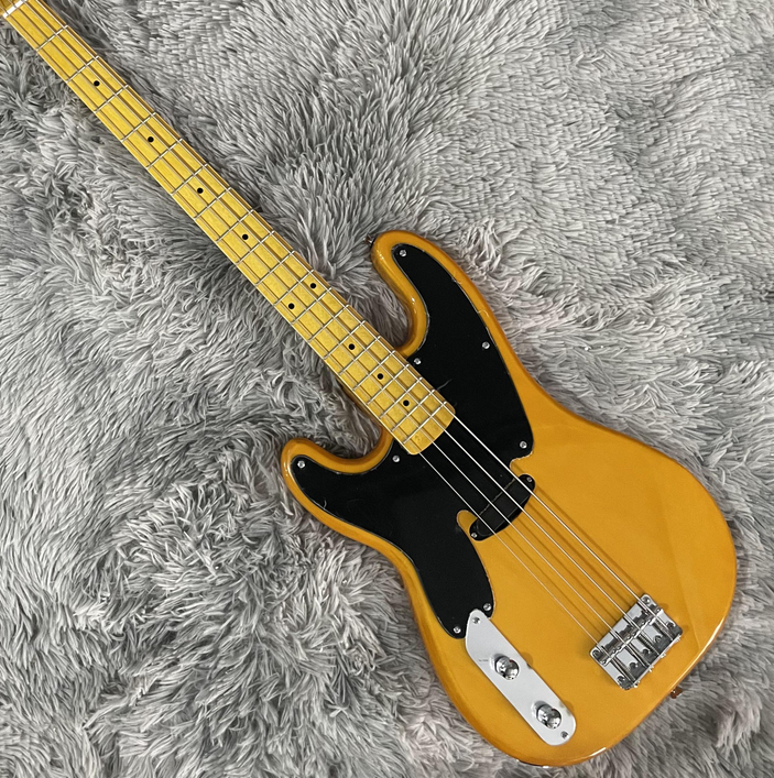 Solid Body 4-strings Electric Bass Guitar Left-handed Yellow PB Bass ...