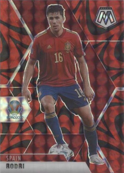 2021 Panini Mosaic UEFA Euro 2020 - Rodri #167 Reactive Red Mosaic ...