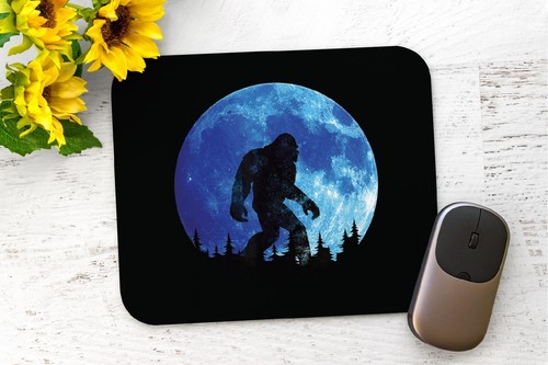 Bigfoot Mousepad - Full Blue Moon - Sasquatch Yeti - Your Coice of ...