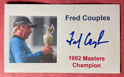 SIGNED FRED COUPLES 3"x5" AUTOGRAPHED INDEX CARD - PGA HOF | eBay
