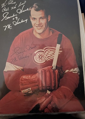 GORDIE HOWE Autograph SIGNED & Inscribed 8x10 Glossy Photo Mr. Hockey ...