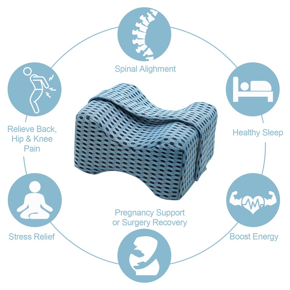 Memory Foam Wedge Contour Leg Pillow Knee Pillow Cushion Support for ...