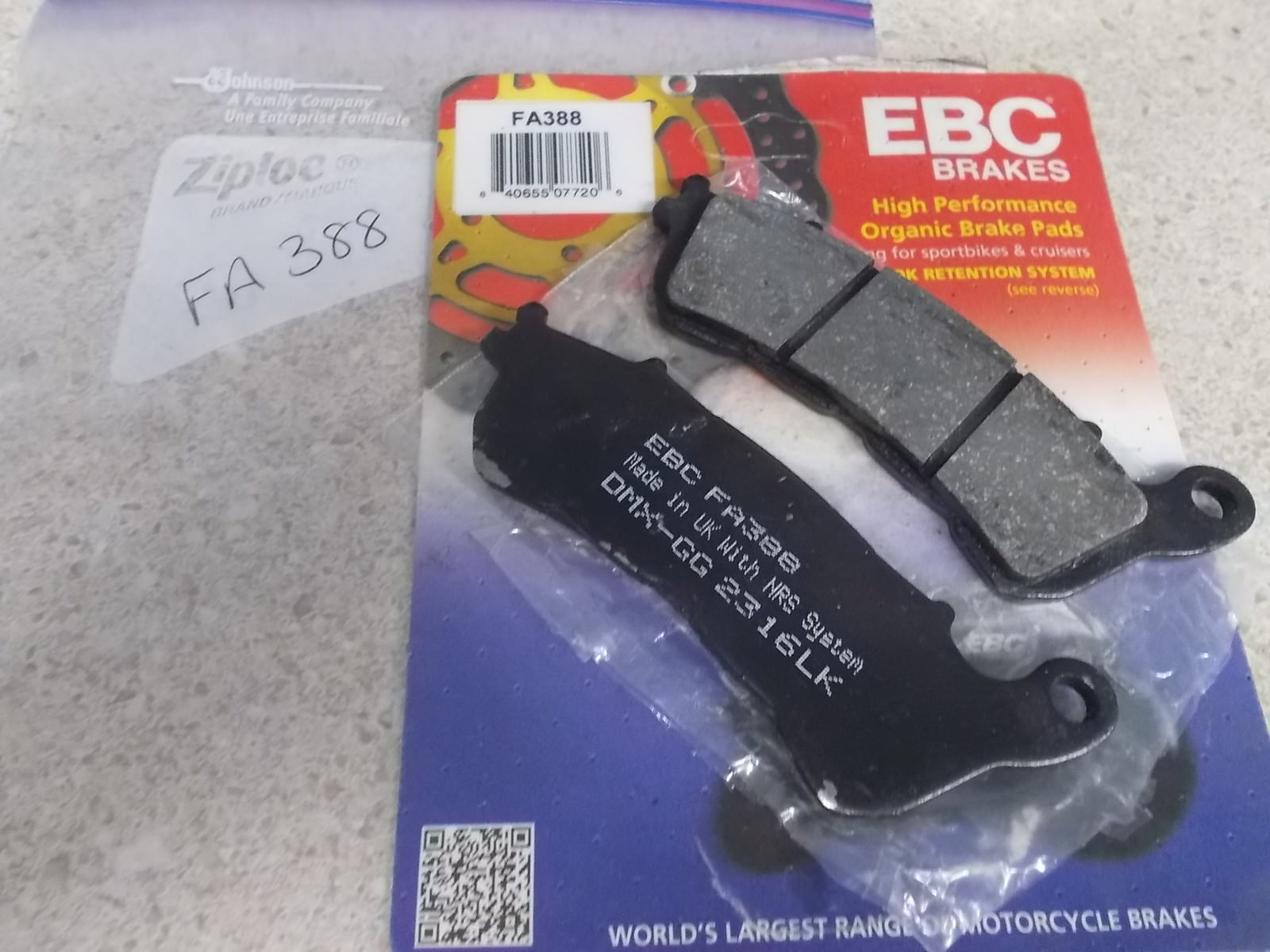 NOS EBC Organic Brake Pads FA388 | eBay