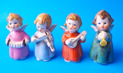 Nice Vintage Lot 4 Goebel Angel 229 Musicians Playing Instruments | eBay