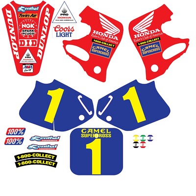 1989-2001 HONDA CR 500 FACTORY REPLICA GRAPHIC KIT | eBay