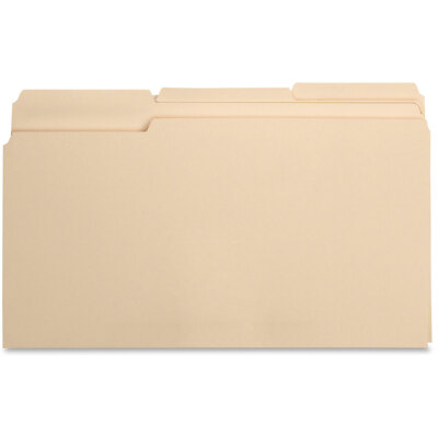 Business Source File Folders, 11 Pnt, 1/3 Cut Asst Tab, Legal, Manila ...