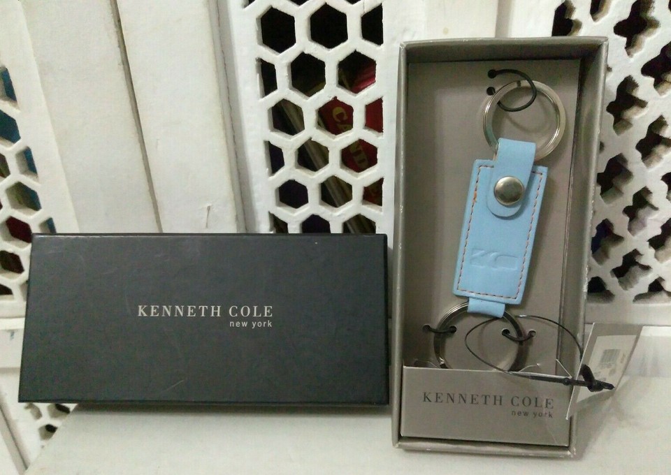 KENNETH COLE KEY FOB KEY RING BLUE NIB | eBay