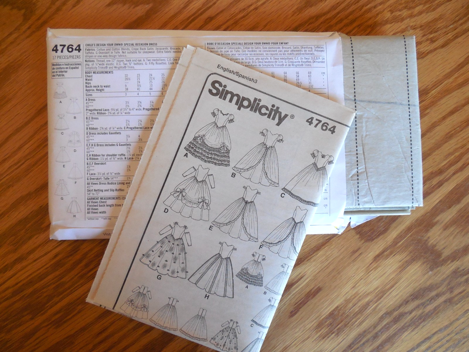 New Simplicity Pattern 4764 Girls' sz 5-8 Special Occasion Dress | eBay