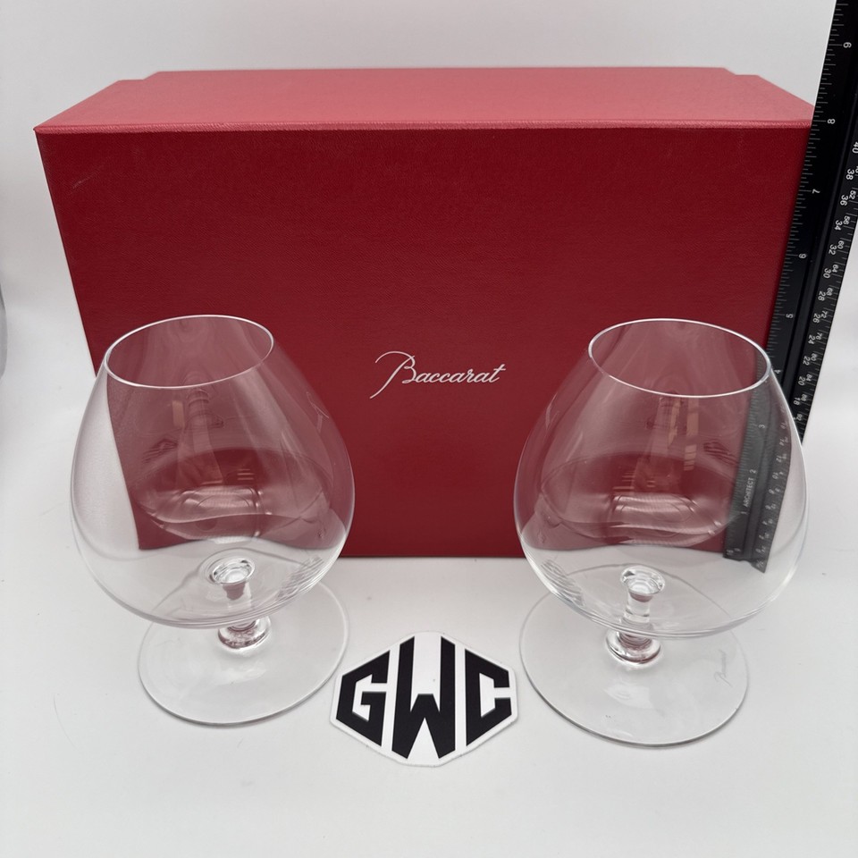 Baccarat Cognac Degustation Balloon Glasses Crystal Pair Of 2 NIB ...