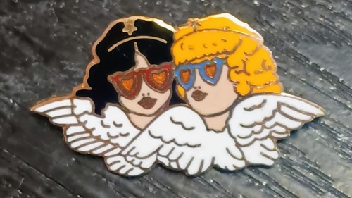 1980’s Lisa Frank Enamel Collectors Pin Fiorucci logo cherubs wearing ...