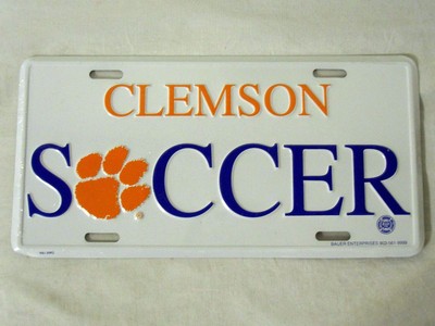 NCAA College License Plate (Clemson Soccer) NEW | eBay