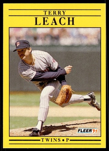 1991 Fleer Baseball Card Terry Leach Minnesota Twins #616 | eBay