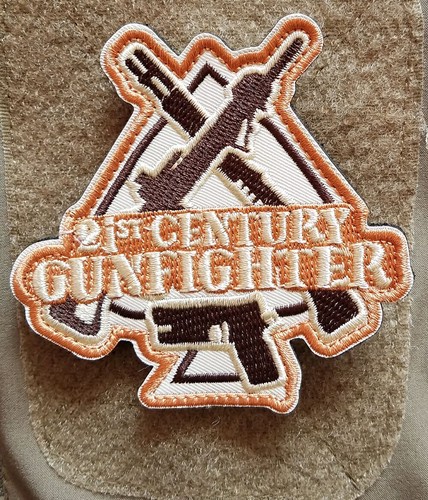 21ST CENTURY GUNFIGHTER USA ARMY MILITRAY TACTICAL HOOK LOOP PATCH BADGE DESERT | eBay