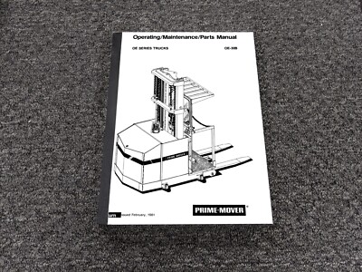 BT Prime Mover OE-30B Order Picker Parts Catalog Operator & Maintenance Manual | eBay