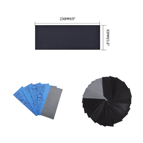 Sandpaper Set Wet Dry 28pc 36pc 42pc 72pcs 14 specs 120-3000 Grit ...