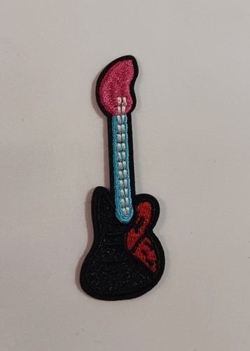 Black Guitar Iron On Patch Punk Rock Culture Gothic Brand New Free Postage | eBay Australia