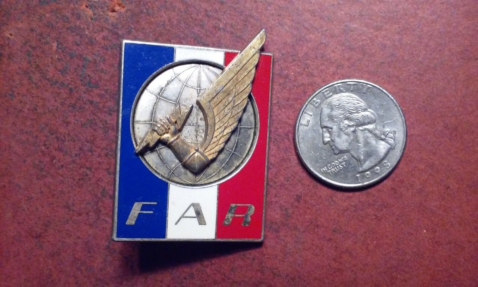 F A R French Army Vintage Badge Pin INSIGNA Militaire Force d'Action ...