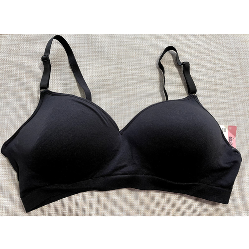 Fruit of the Loom Black Seam Free Padded Wireless Bra Size 40D/ 42C NWT ...