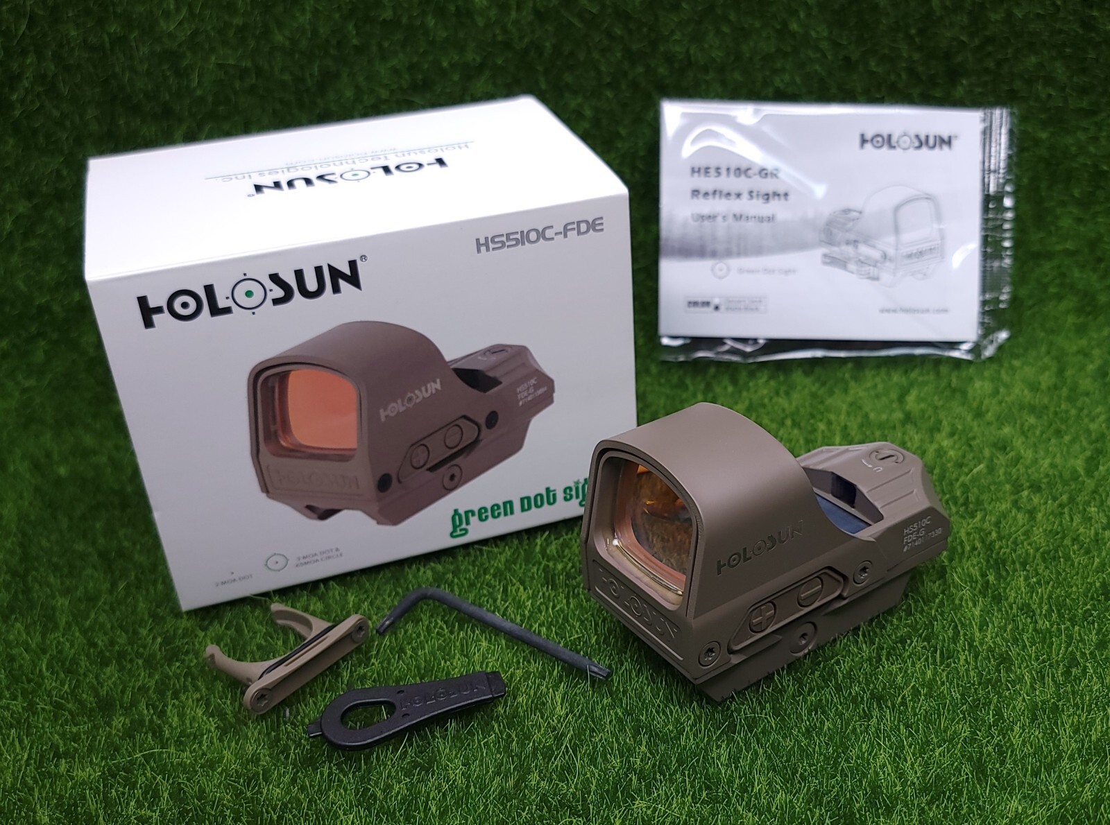 Holosun Reflex Green Multi Reticle Solar Failsafe/Shake Awake, FDE ...
