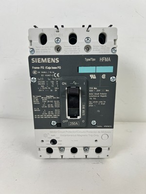 Siemens 250 Amp 3 Pole Breaker Frame-FG Pre-owned 600V | eBay