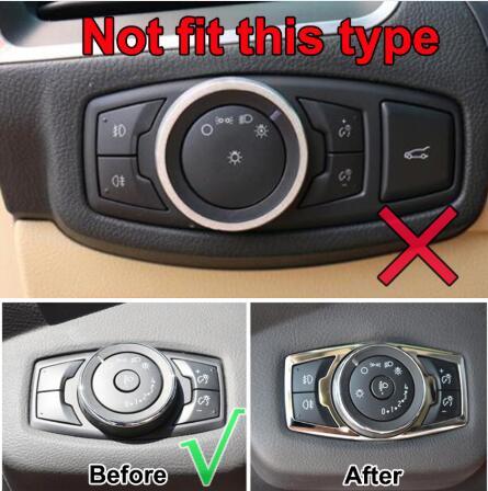 Interior Head light Switch Button Cover Trim For Ford Mustang 2015-2018 ...