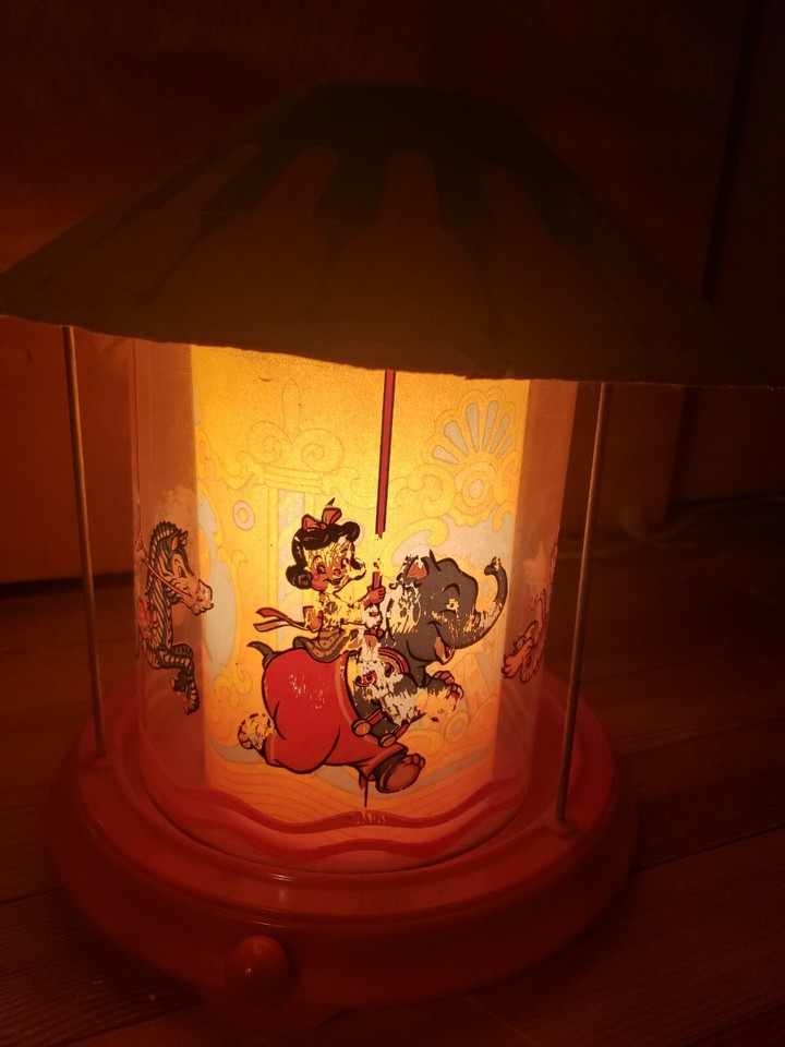 RARE Vintage 1948 Red Econolite Merry Go Round Lamp #309 HARD TO FIND ...